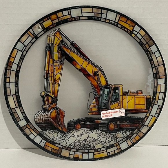 Accents | Suncatcher Acrylic Excavator Construction Machinery Heavy ...